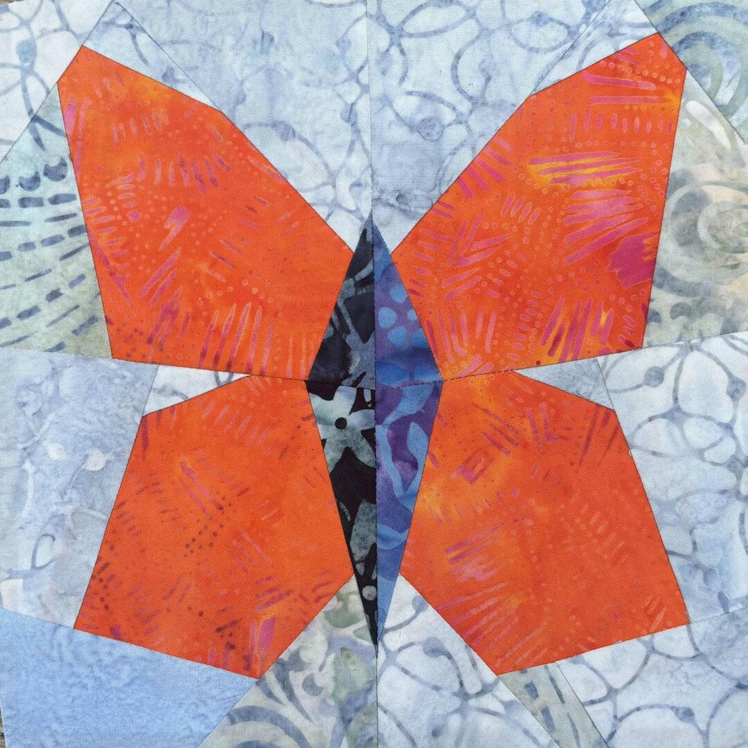 Butterfly Quilt Block Pattern: Vivian, 8x8 & 12x12 (PDF Download) - Etsy