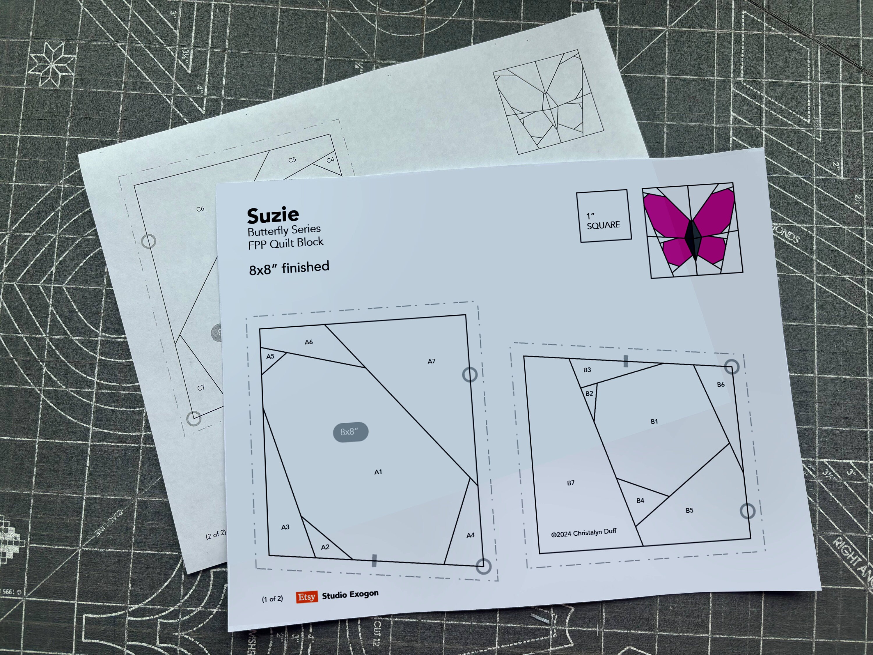 Butterfly (suzie) Quilt Block Pattern, Butterfly Series, PDF Download ...