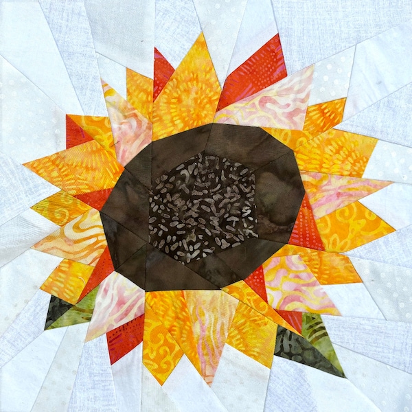 Sunflower Paper Piecing - Etsy