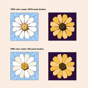 Daisy Quilt Block Pattern, Wildflower Series, PDF Download, Foundation ...