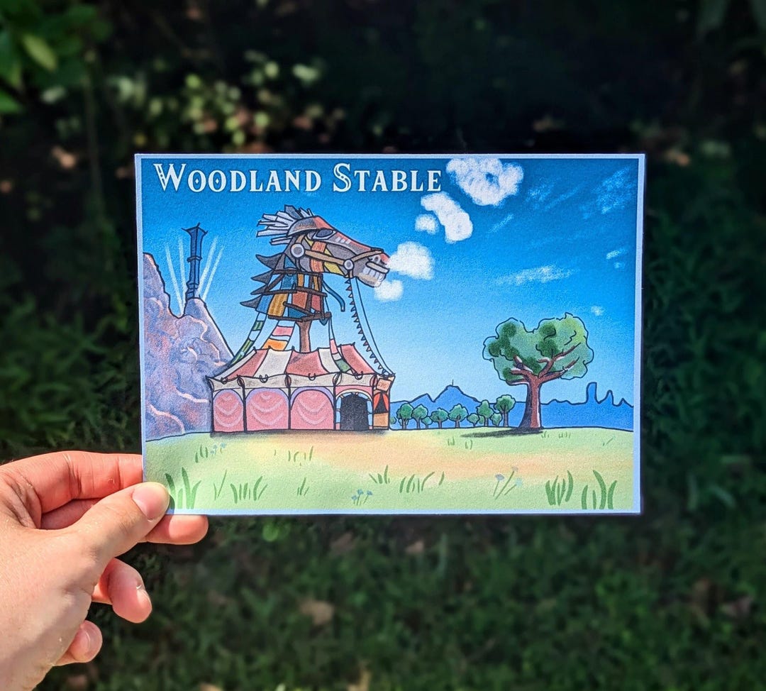 Legend of Zelda Postcard | Woodland Stable | Tears of the Kingdom Print ...