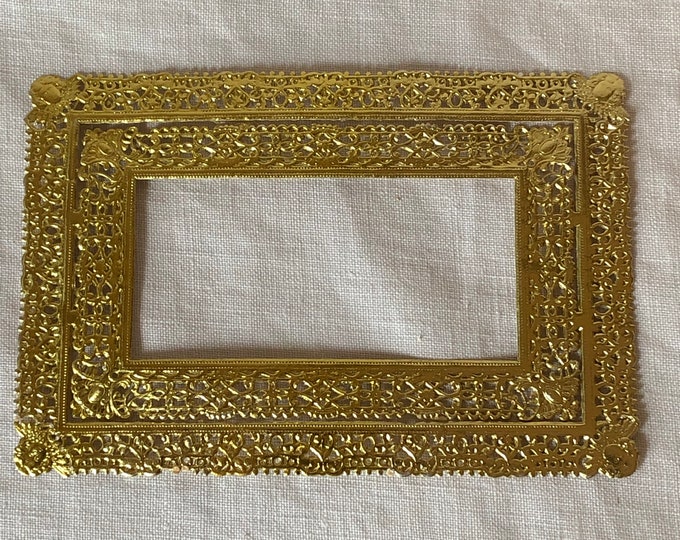 Vintage German Die Cut Rectangle Frame - Etsy