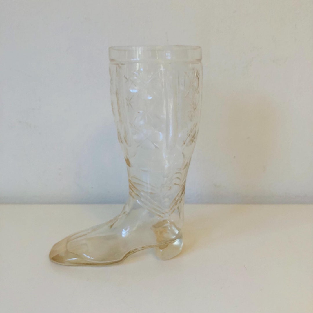 Vintage Rare Cut Glass Beer Drinking Boot or Boot Shaped Vase - Etsy