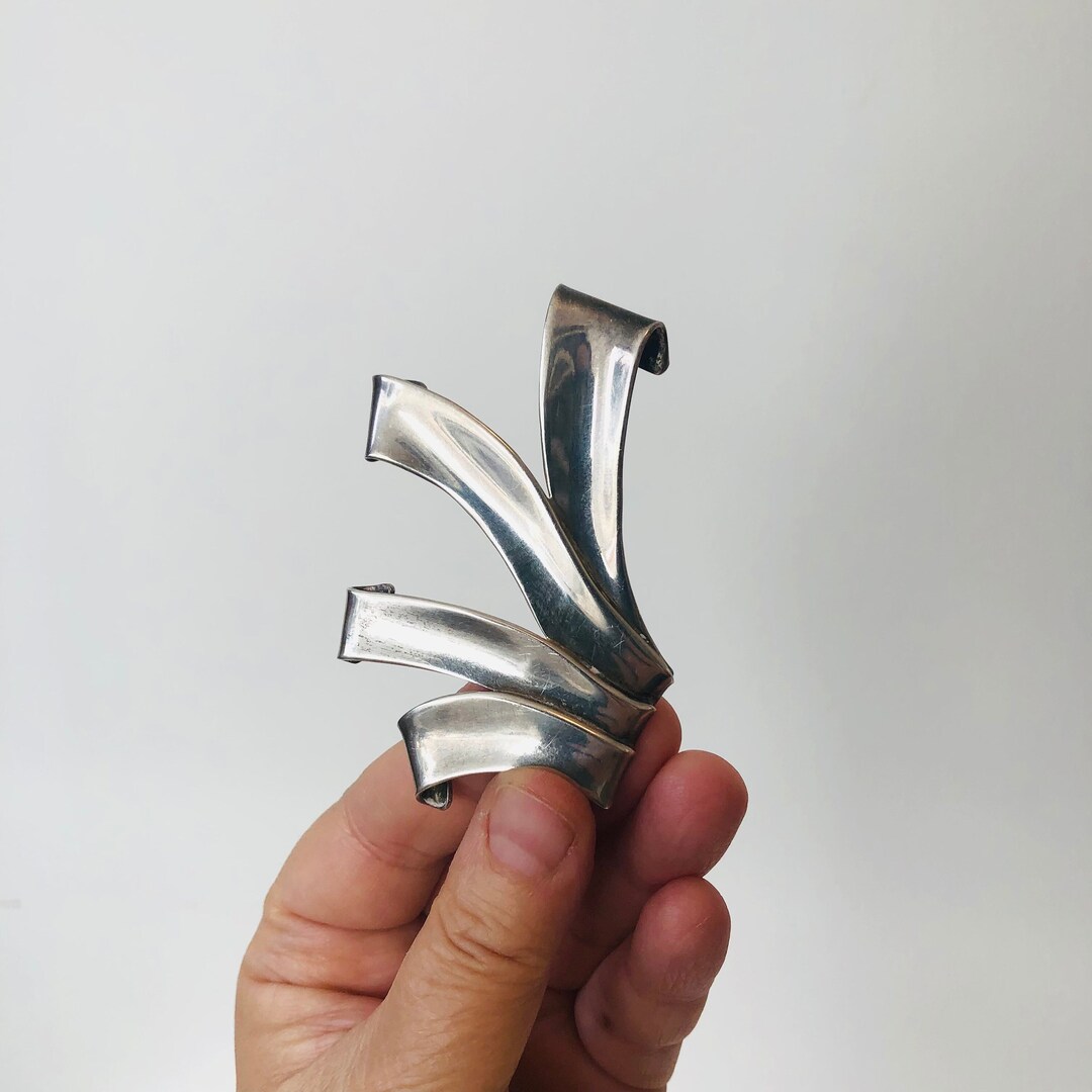 Large Mid-century Mexican Sterling Silver Pin/brooch - Etsy