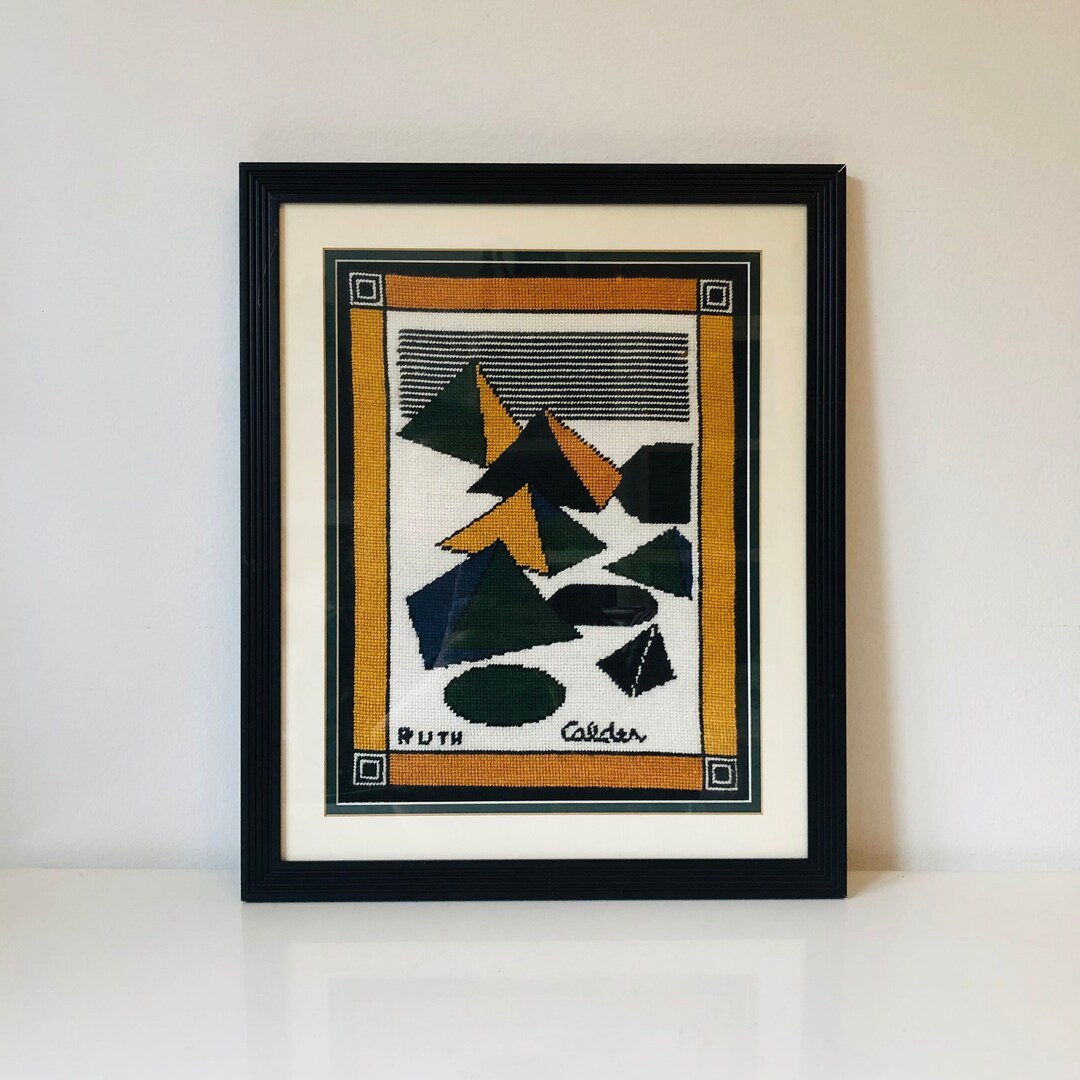 Alexander Calder Framed Needlepoint of Pyramids and Slate Lithograph - Etsy