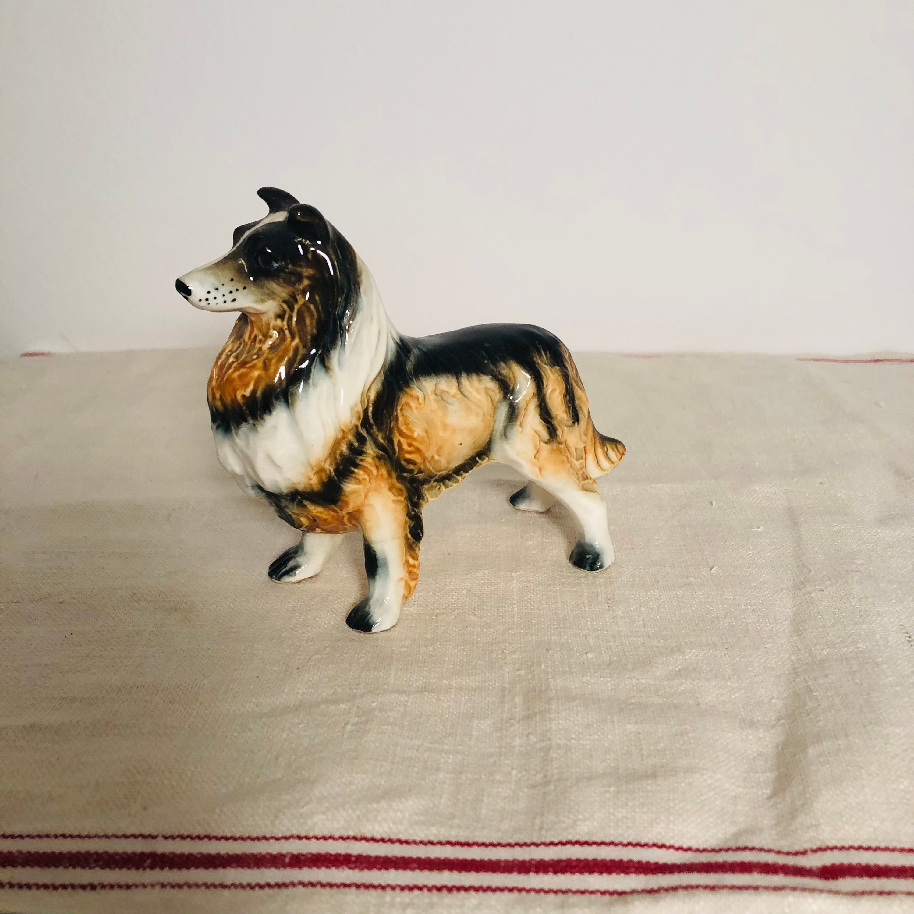 Vintage Lassie Collie Dog Figurine - Etsy