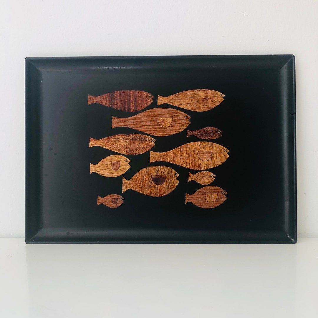 Couroc of Monterey Mid Century Fish Tray - Etsy
