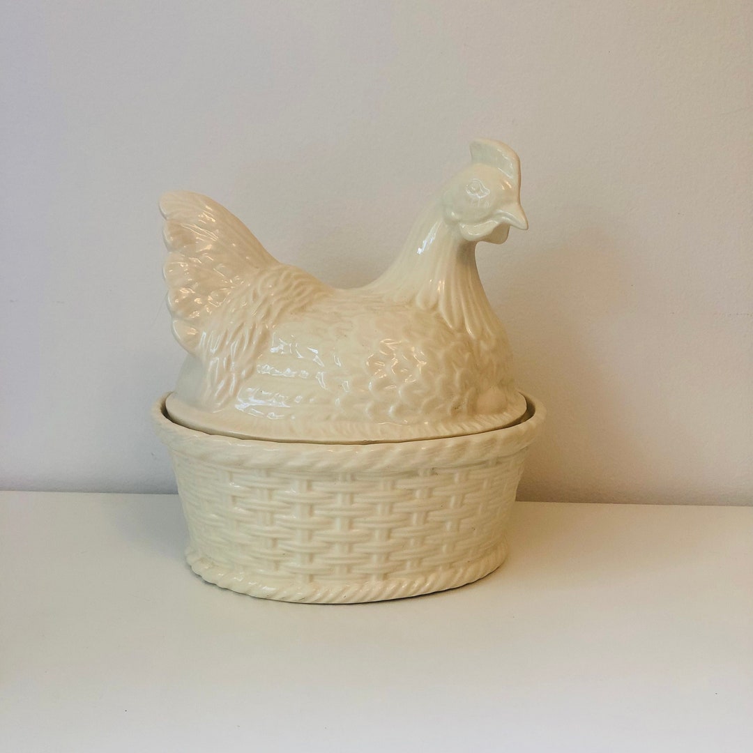 XL Vintage Ivory Ceramic Nesting Hen Covered Tureen Casserole - Etsy