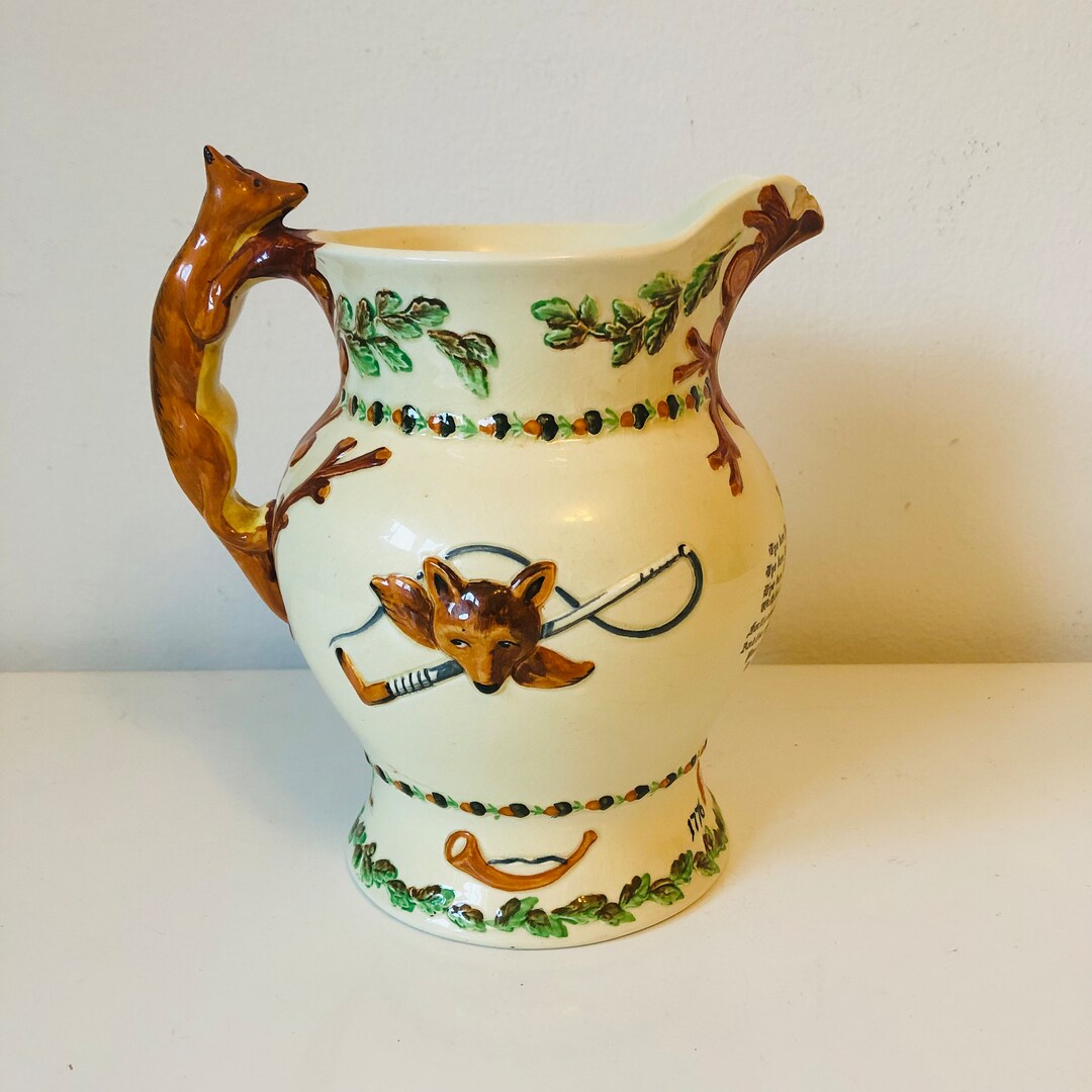 Crown Devon Musical Pitcher Fox Hunt Feildings - Etsy