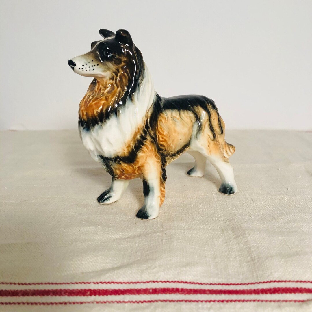 Vintage Lassie Collie Dog Figurine - Etsy