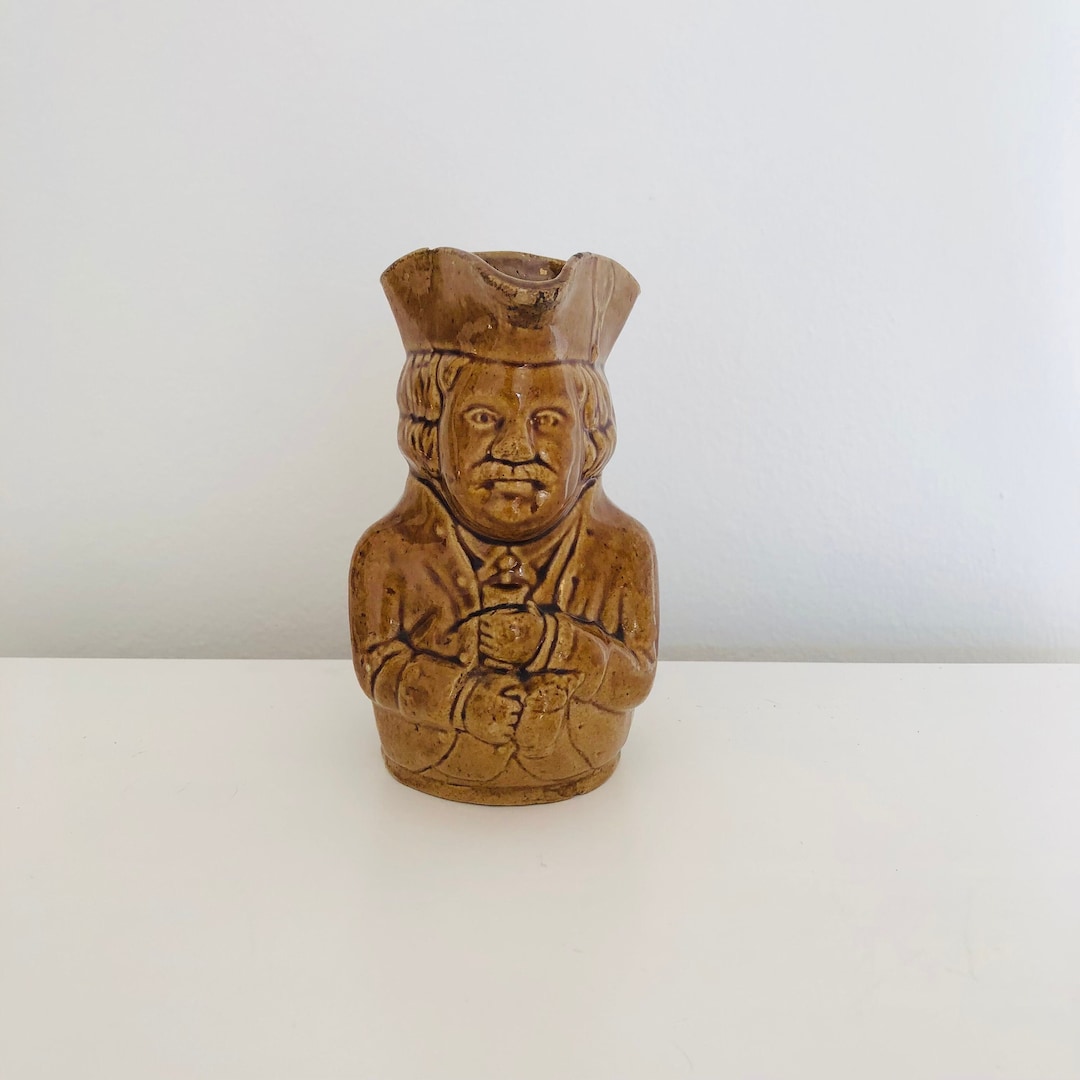 Antique Bennington Rockingham Toby Pitcher/jug Yelloware England - Etsy