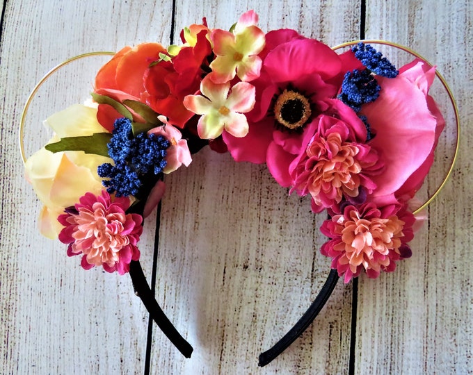 Wire Disney Ears | Mickey Ears | Light up Minnie Ears | Floral Mouse ...