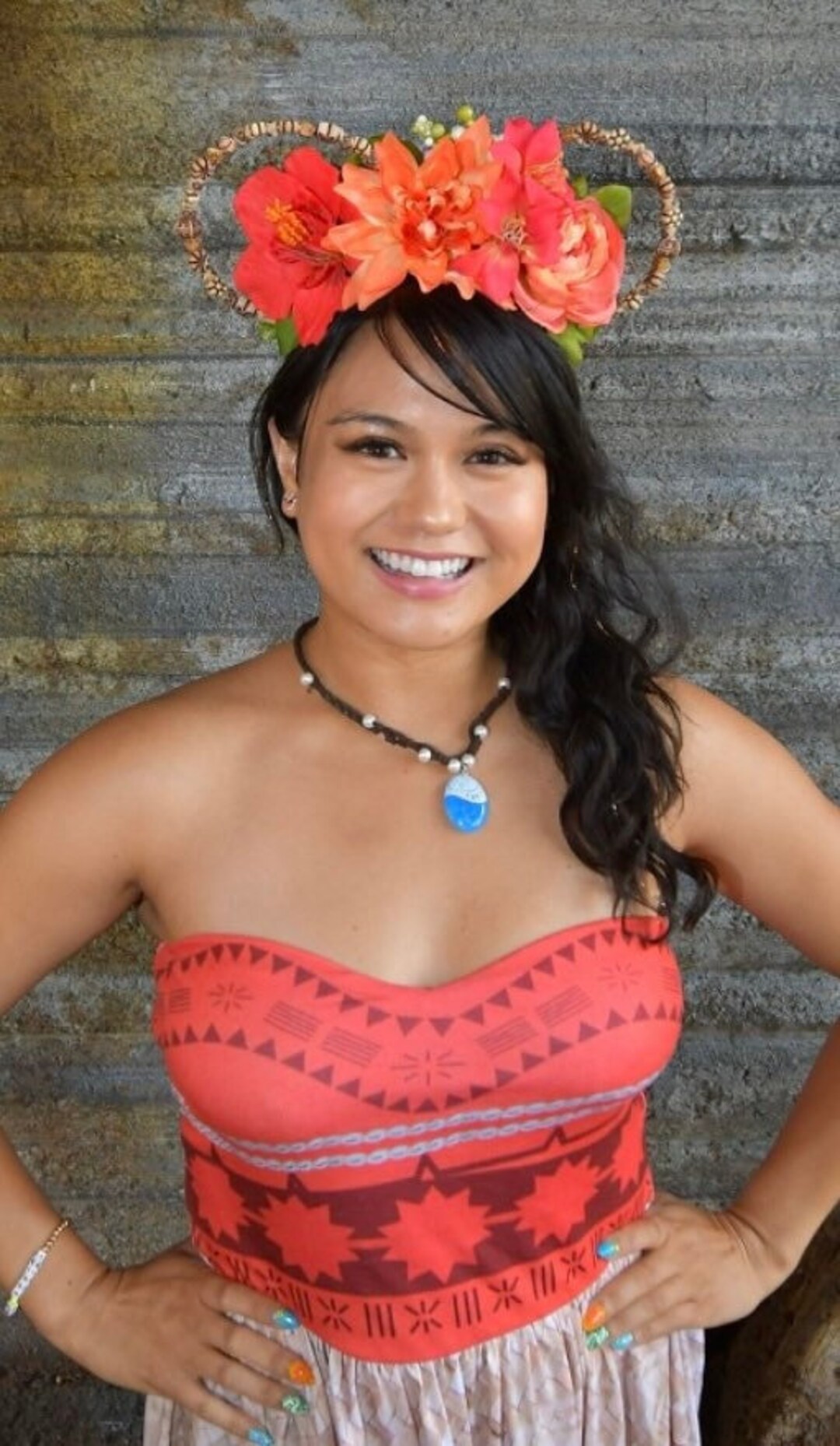 Wayfarer Princess Ears Beaded Wire Ears Floral Mouse Ears Hawaiian ...