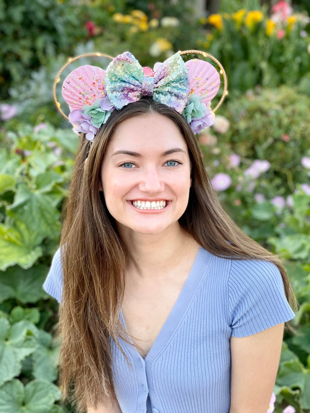 Mermaid Dreams Ears | Wire Ears | Floral Mouse Ears | Floral Crown Ears ...