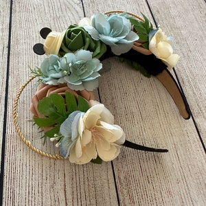Floral Mouse Ears Wire Ears Floral Crown Ears Amazon Jungle Cruise Ears ...