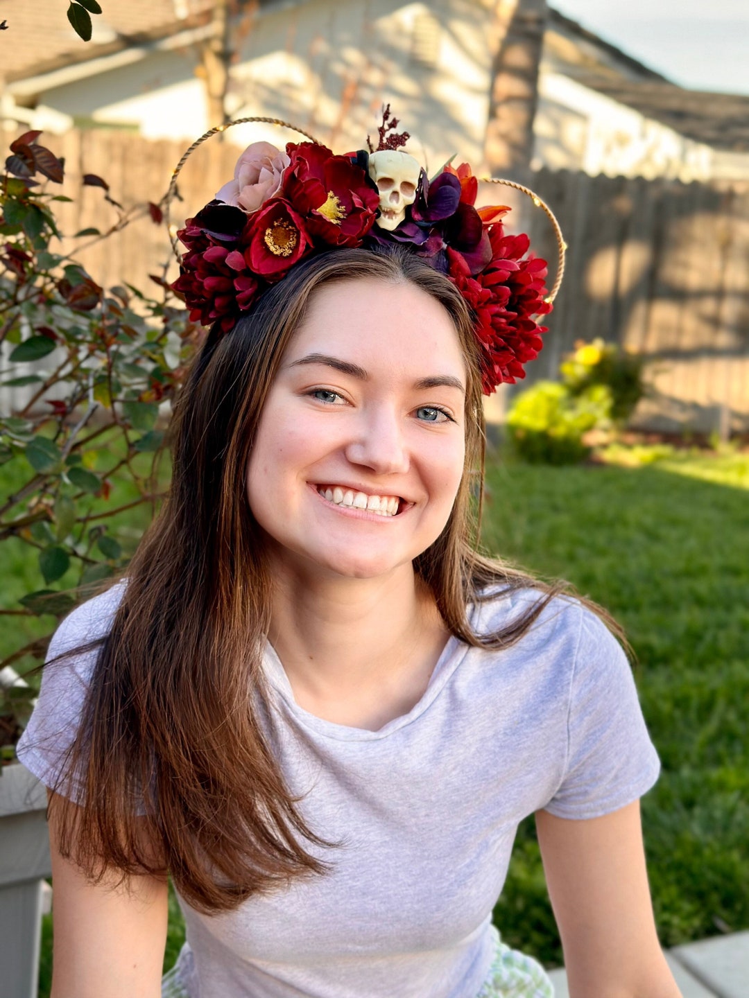 Pirate Ears Wire Ears Floral Mouse Ears Floral Crown - Etsy