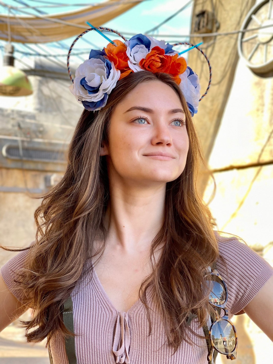 Floral Mouse Ears Wire Ears Floral Crown Ears Space Battle Ears Rebel ...