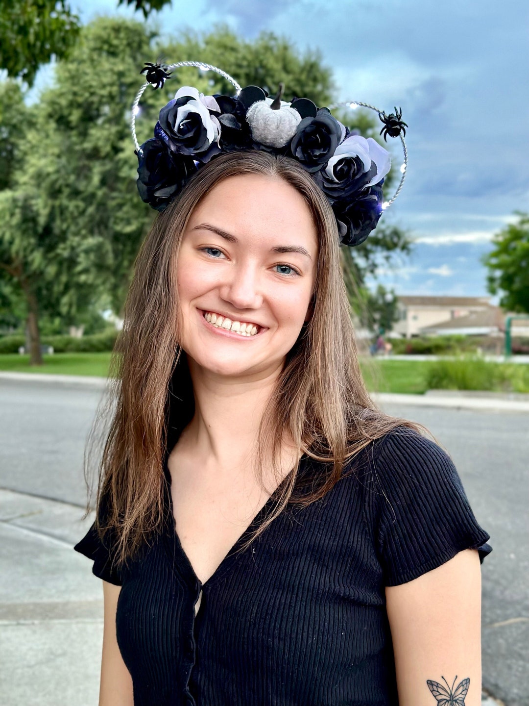 Halloween Mouse Ears | Creepy Wire Ears | Floral Crown Ears | Spooky ...