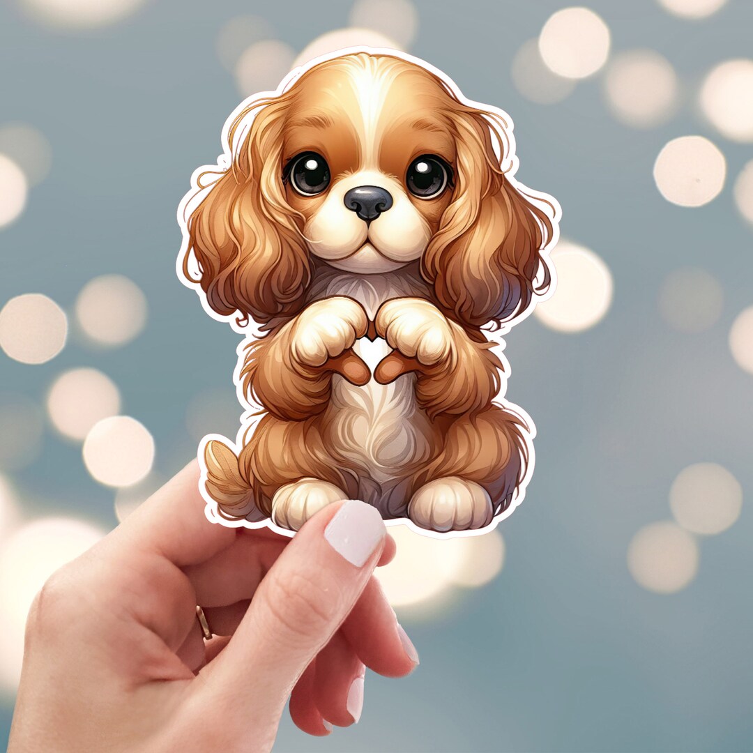 Cocker Spaniel Sticker, Fur Baby Love Sticker, English Spaniel Sticker ...