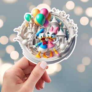 Daisy Duck Donald Duck Sticker, Family Vacation Sticker, Whimsical ...