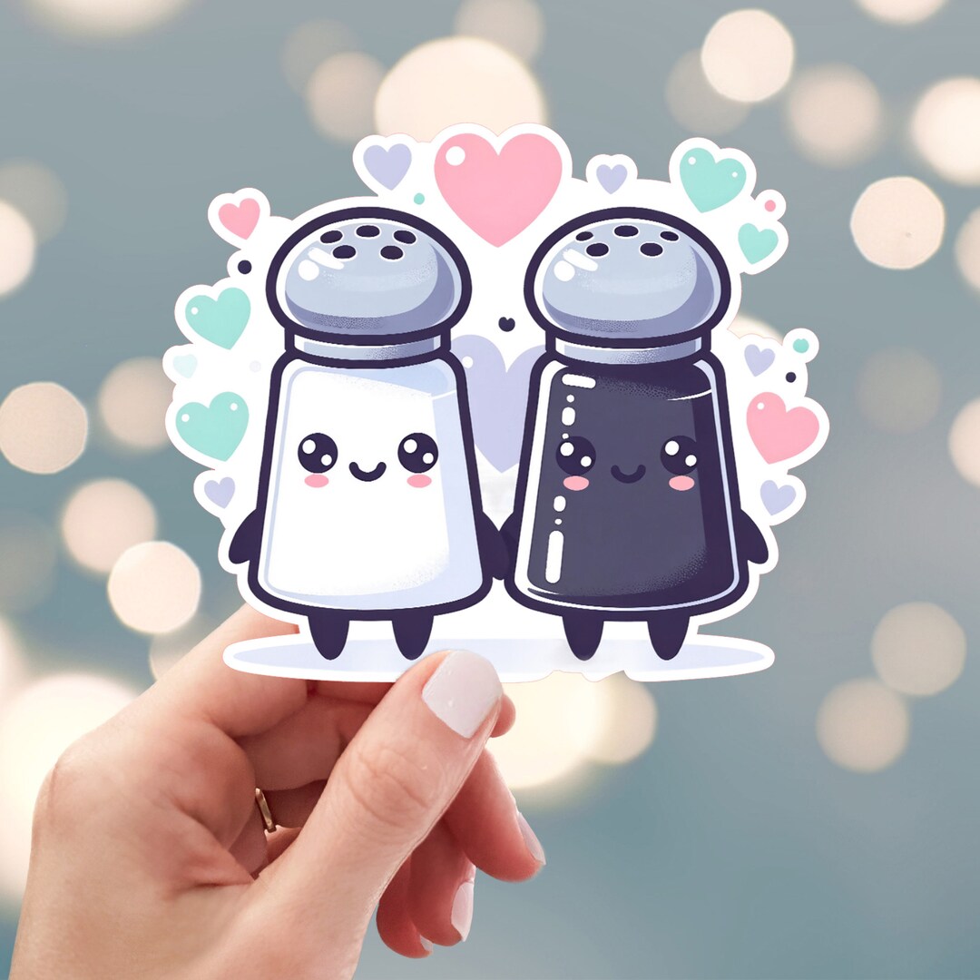 Salt & Pepper Sticker, Perfect Pair Sticker, Jar of Salt Sticker ...