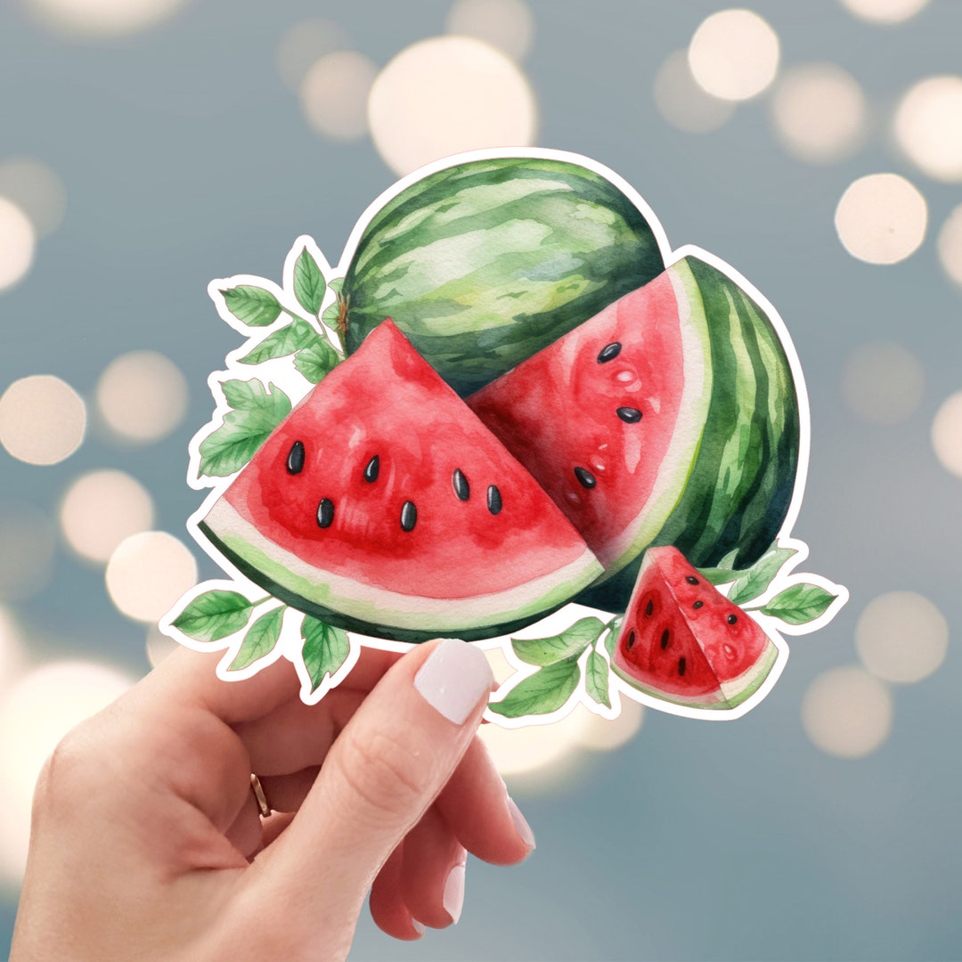 Watermelon Sticker, Fruit Sticker, Melon Sticker, Watermelon Seeds ...
