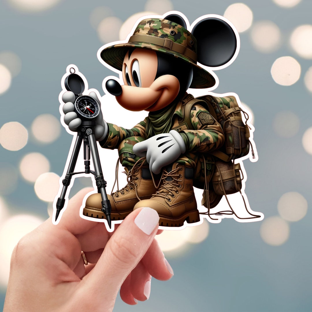 Mickey Mouse Safari Sticker, Animal Kingdom Sticker, Military Army ...