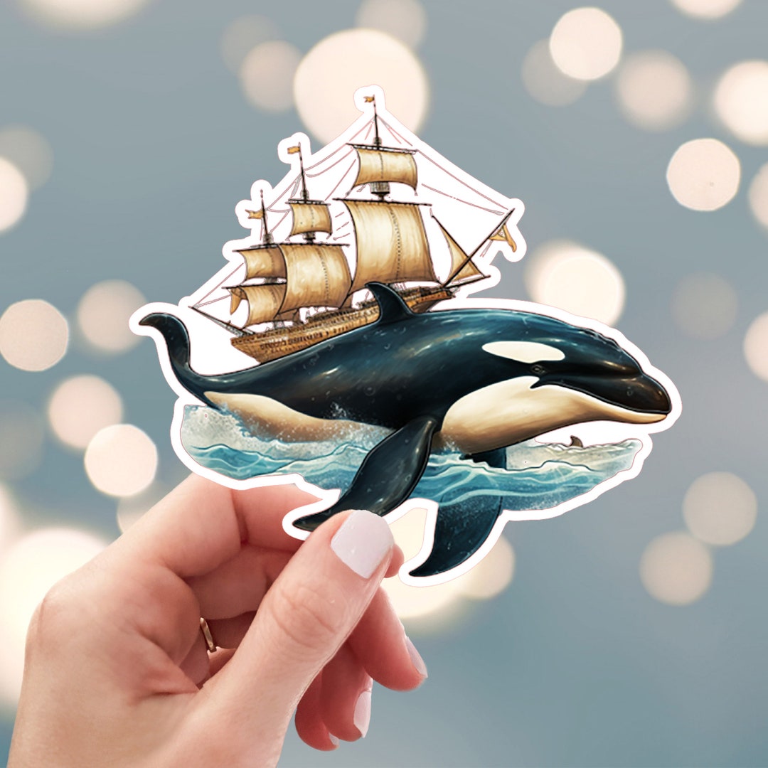 Killer Whale Sticker, Orca Sticker, Pirate Ship Sticker, Sailboat ...