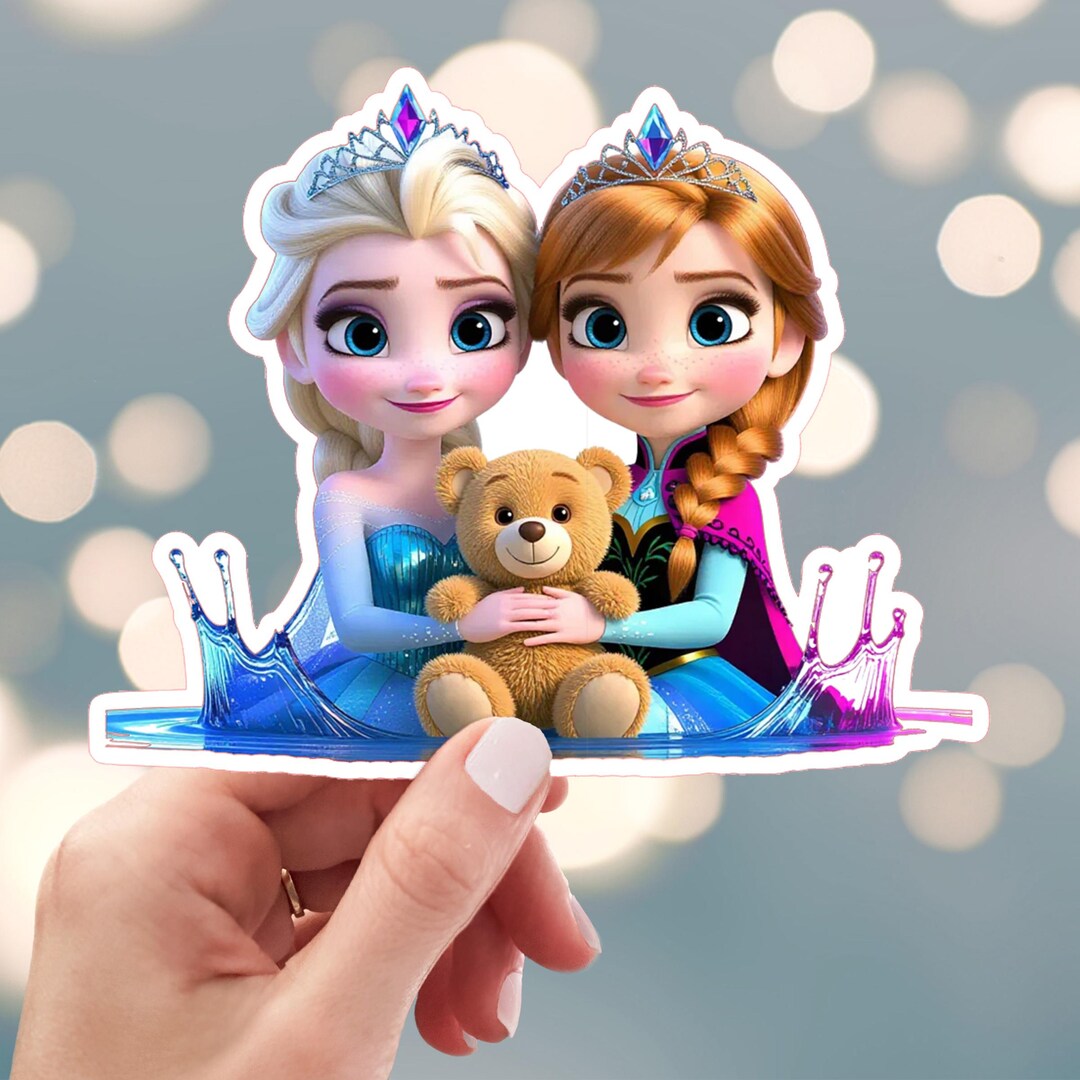 Elsa Anna Sticker, Frozen Sisters Sticker, Bestie Sticker, Best Friends ...