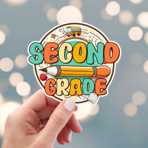 Second Grade Sticker, Teacher Sticker, Elementary School Sticker ...