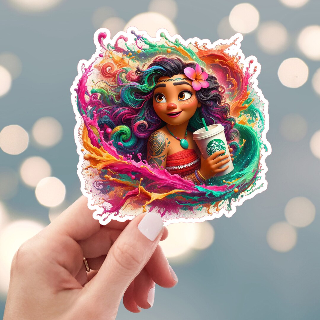 Tropical Moana Sticker, Coffee Lover Sticker, Mocha Cappuccino Sticker ...