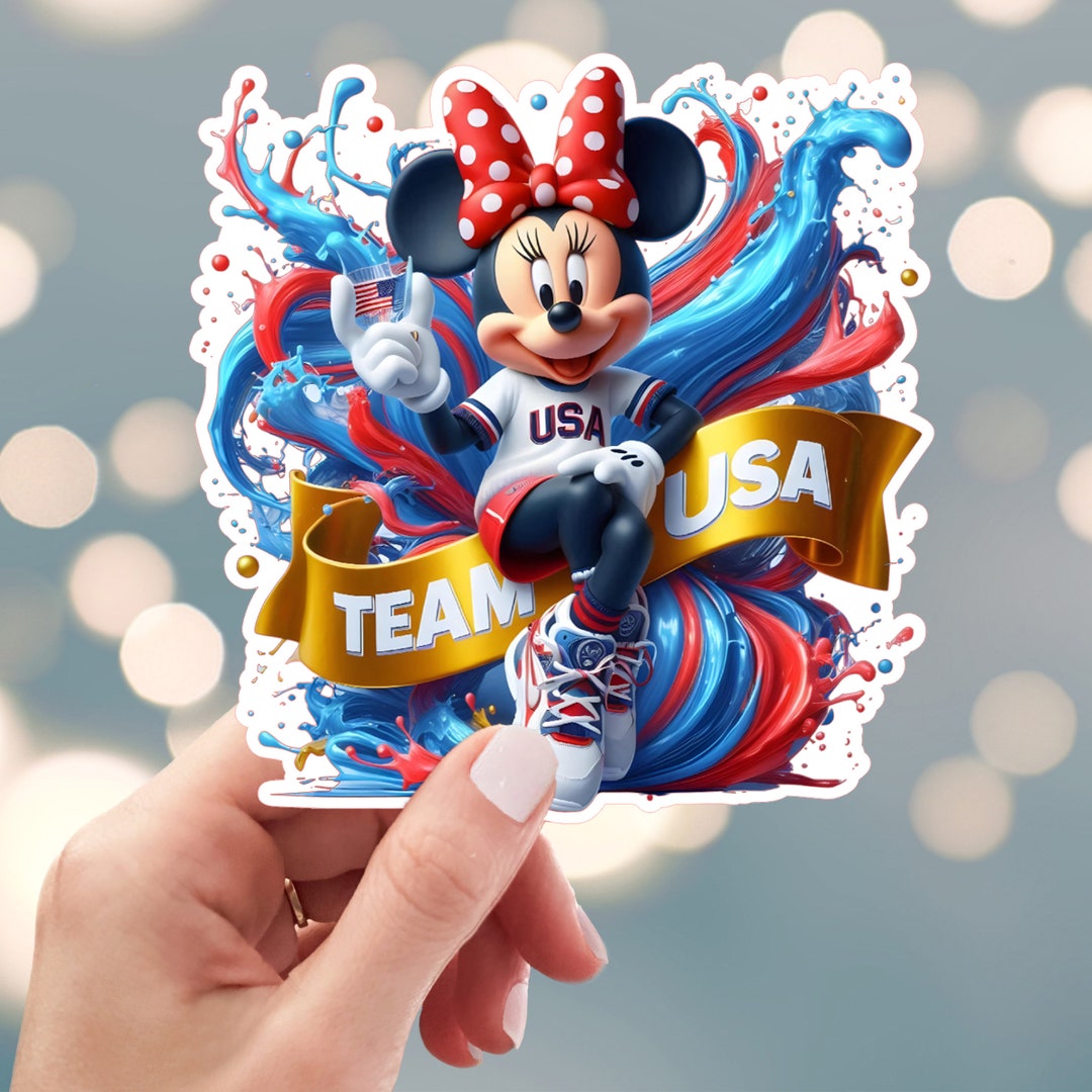 Minnie Mouse Sticker, Team USA Sticker, Olympics Sticker, USA Olympic ...