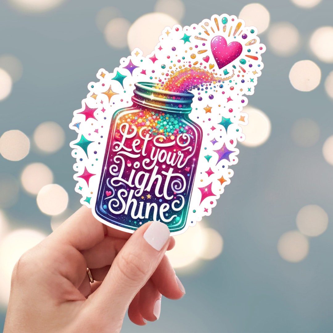 Let Your Light Shine Sticker, Jar of Magic Sticker, Motivational ...