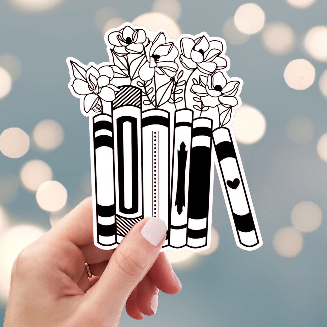 Book Shelf, Library Books Sticker, I Love to Read Sticker, I Love Books ...