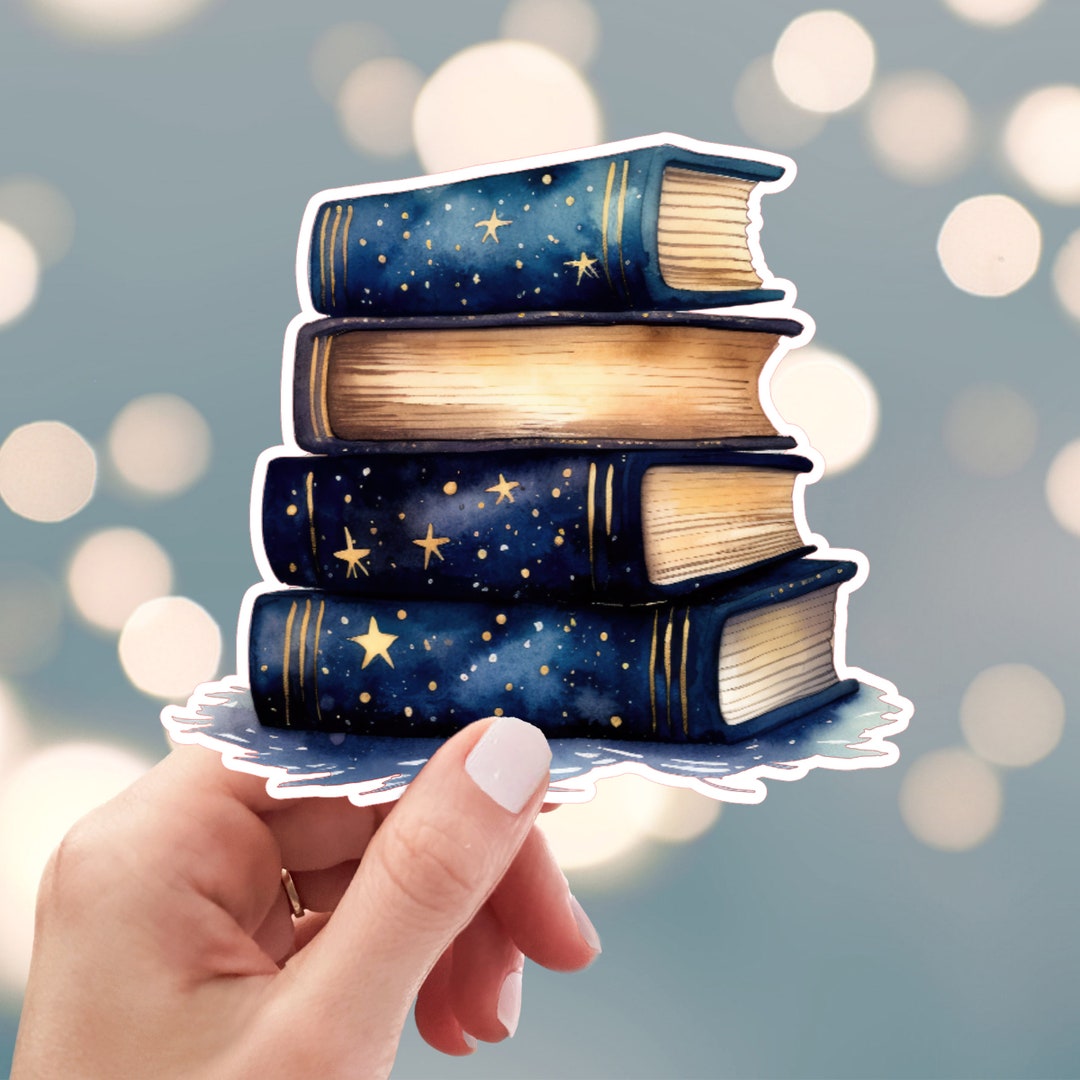 Stack of Books Sticker, Wizardry Books Sticker, Magical Books Sticker ...