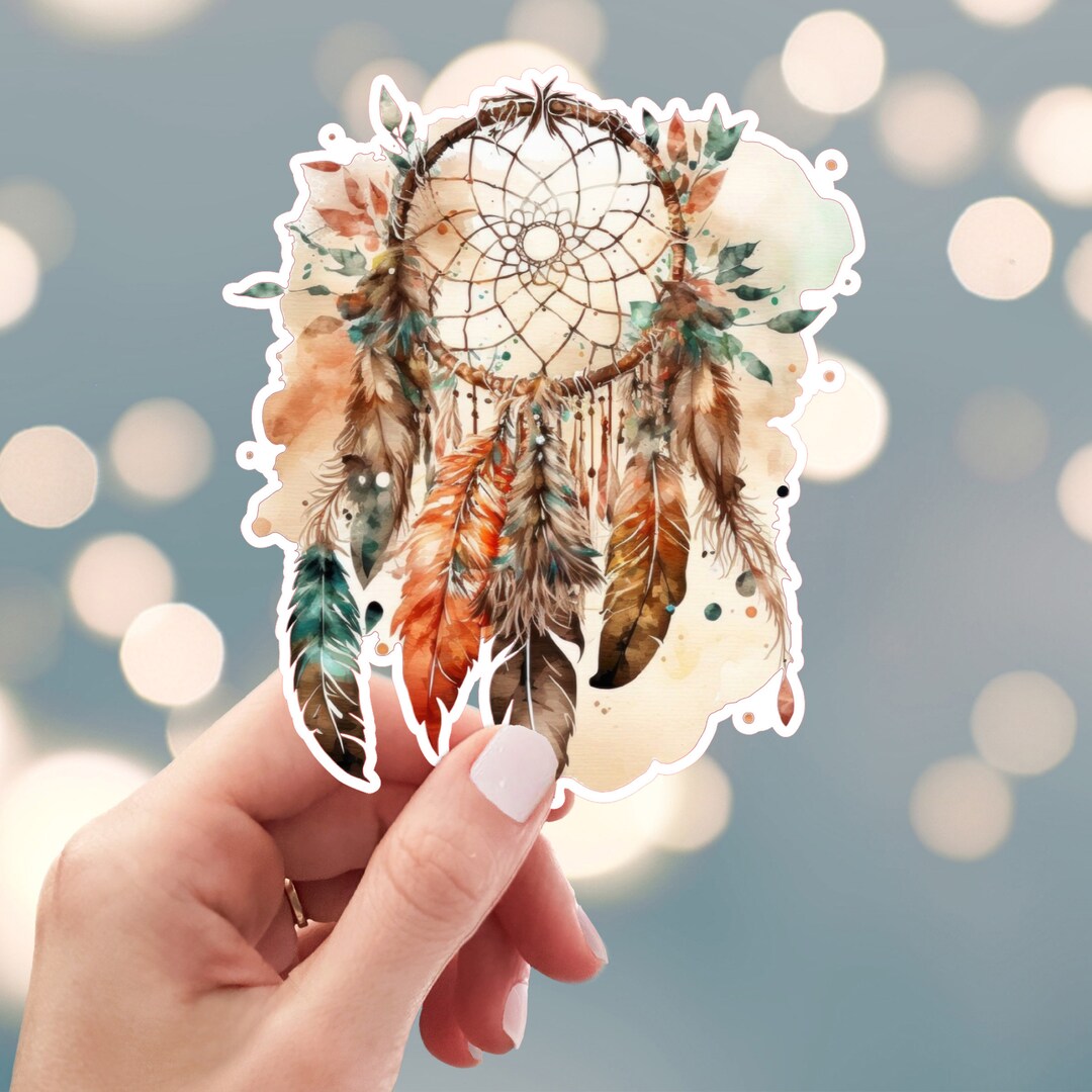 Dream Catcher Sticker, Feather Dream Catcher Sticker, Woven Hoop ...