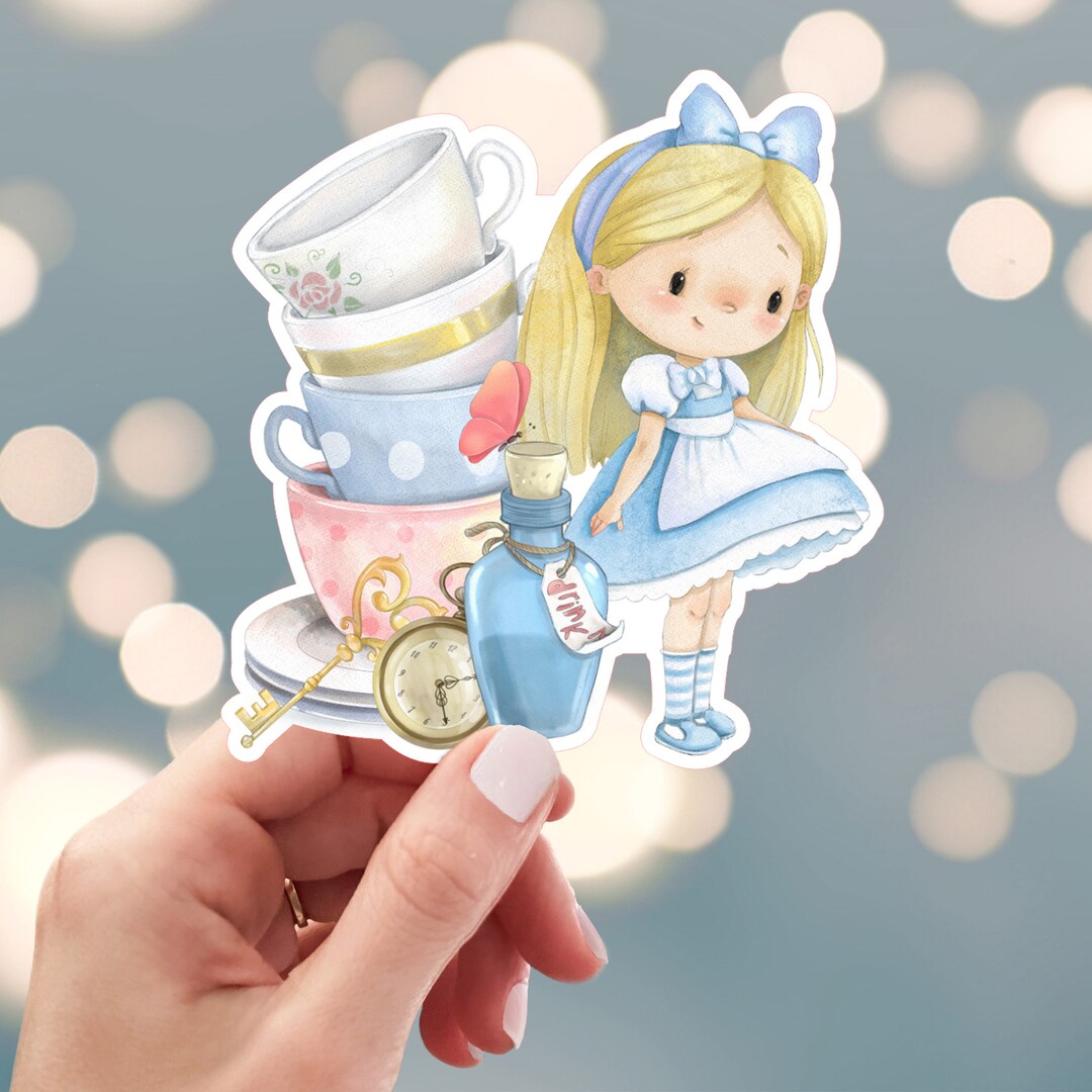 Alice in Wonderland Sticker, Teacups Sticker, Tea Time Sticker, Alice ...