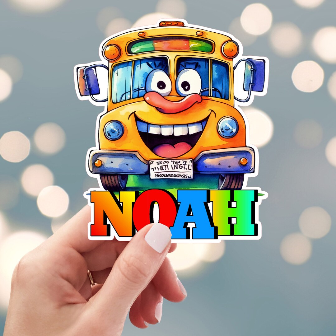 School Bus Custom Sticker, Bus Sticker, Personalized Teacher Bus ...