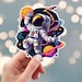 Astronaut Sticker, Outer Space Sticker, Space Suit Sticker, Planet ...