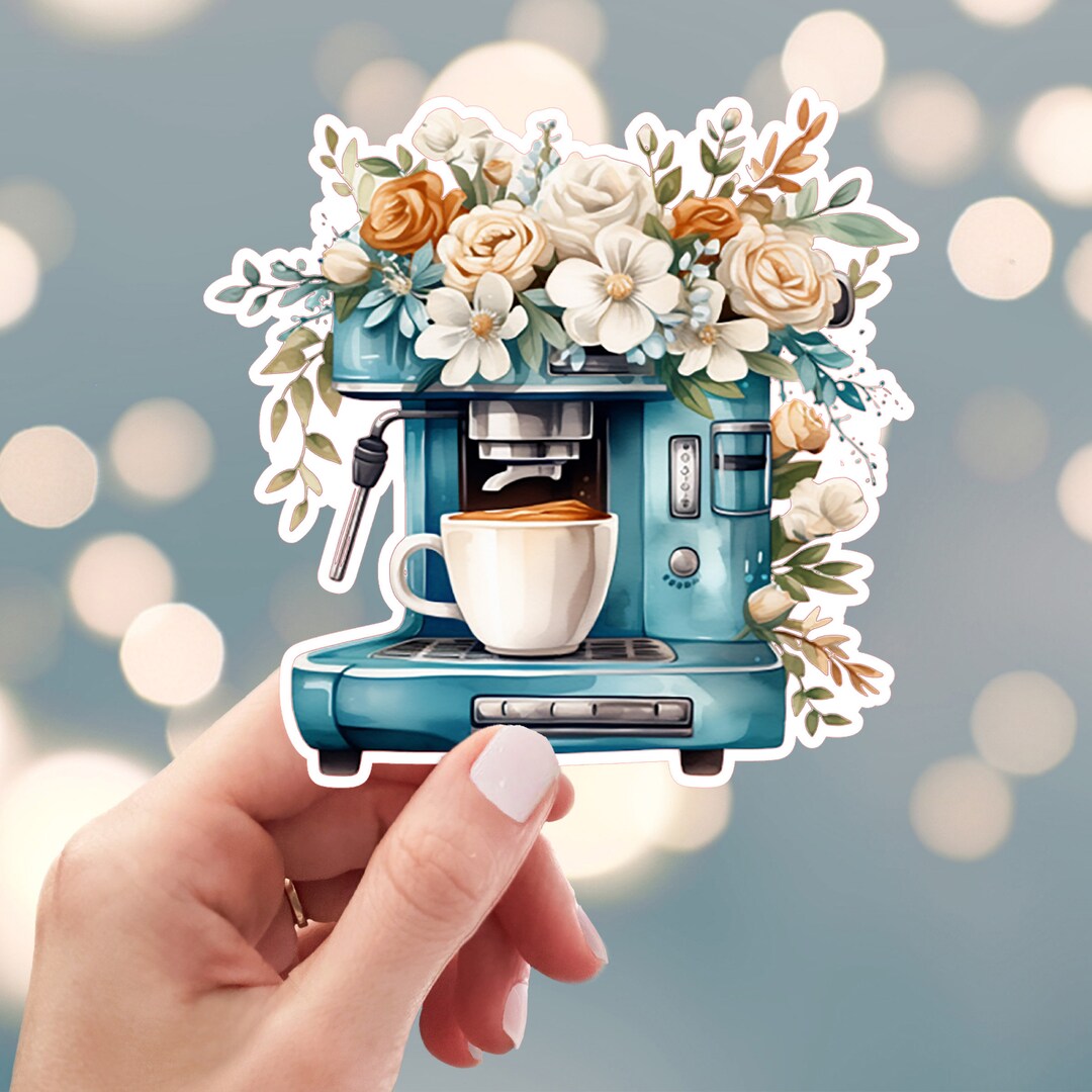 Cappuccino Machine Sticker, Coffee Maker Sticker, Barista Coffee ...