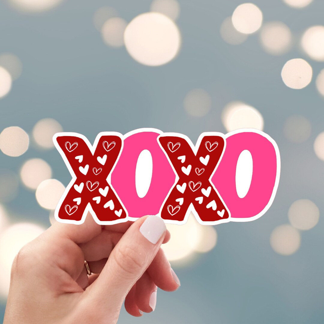 Xoxo Sticker, Valentines Day Sticker, Red Hearts Sticker, I Love You ...