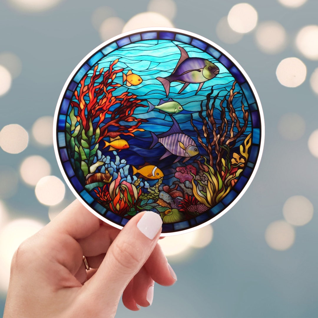 Aquarium Sticker, Tropical Reef Sticker, Tropical Fish Sticker, Sea ...