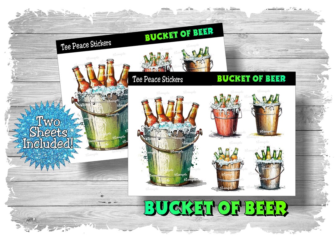 Buck of Beer Sticker Sheets, 2 Sheet Bundle, Craft Beer Stickers, Beer ...