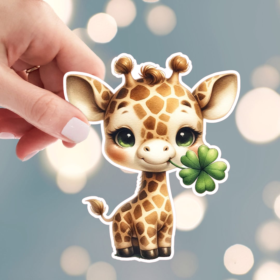 FREE Giraffe Sticker, St. Patrick's Day Sticker, 4 Leaf Clover Sticker ...