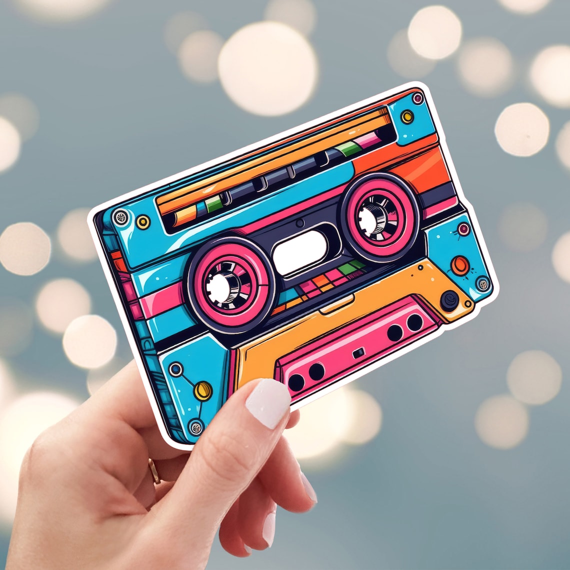 Cassette Tape Sticker, Vintage Cassette Tape Sticker, 80's Music ...