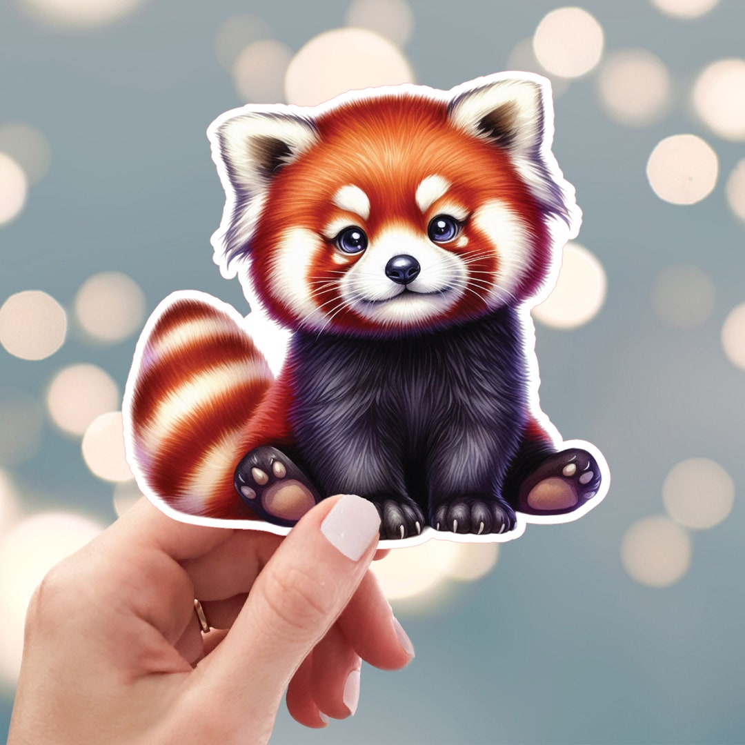 Red Panda Sticker, Baby Red Panda Sticker, Zoo Red Panda Sticker, Cute ...