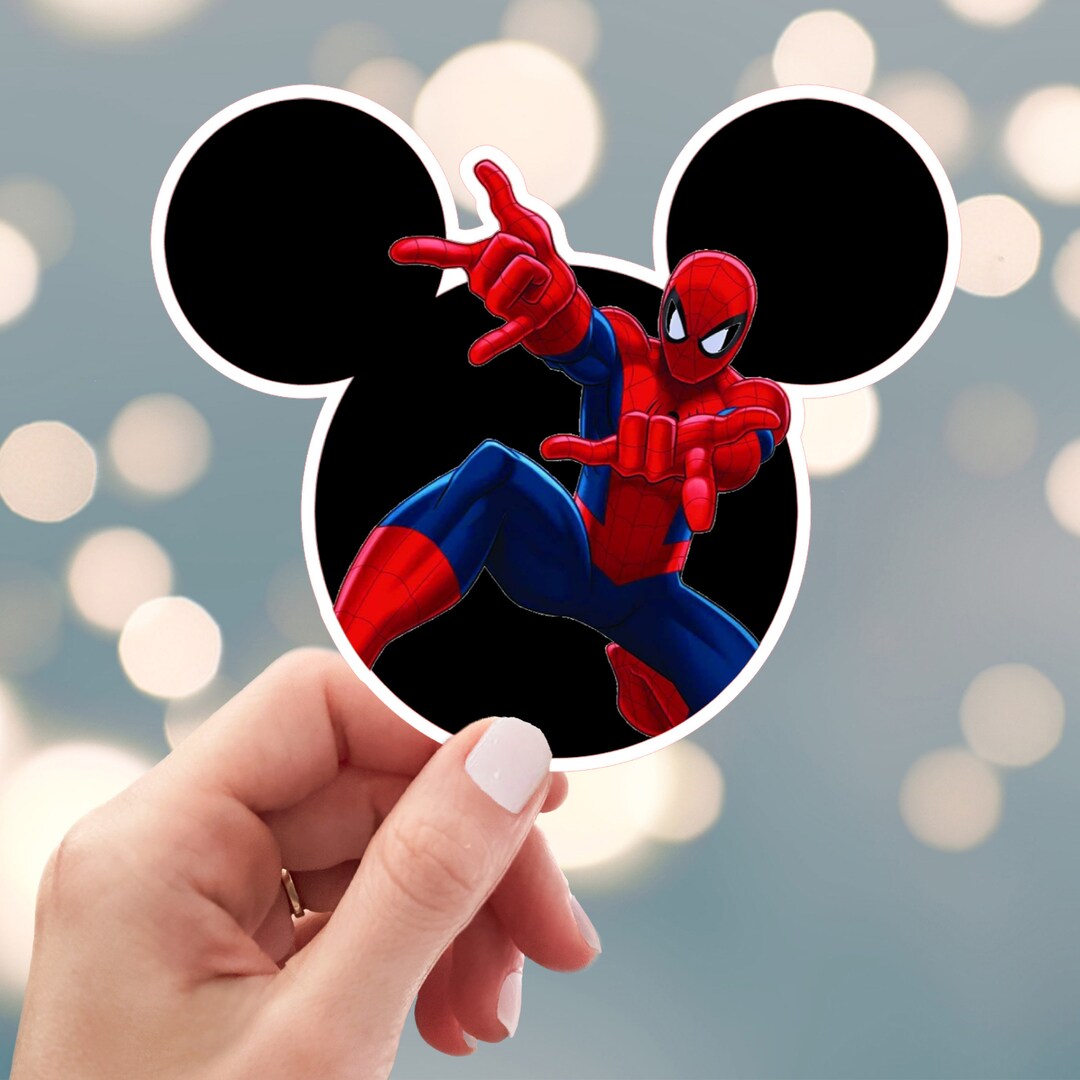 Mickey Head Sticker, Spider Man Sticker, Super Hero Sticker, Mickey ...