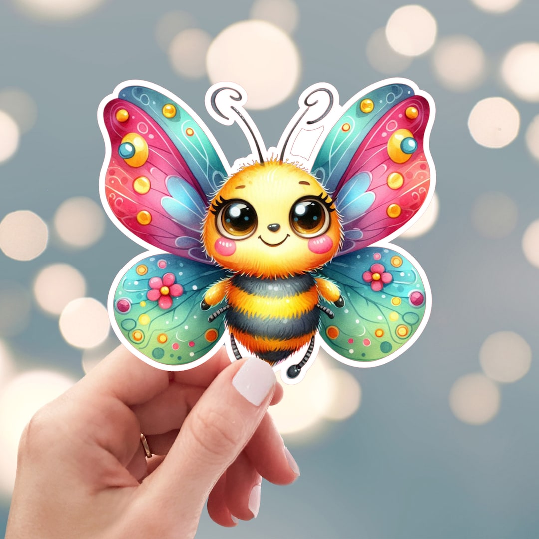 Little Butterfly Sticker, Kawaii Butterfly Sticker, Butterfly Wings ...