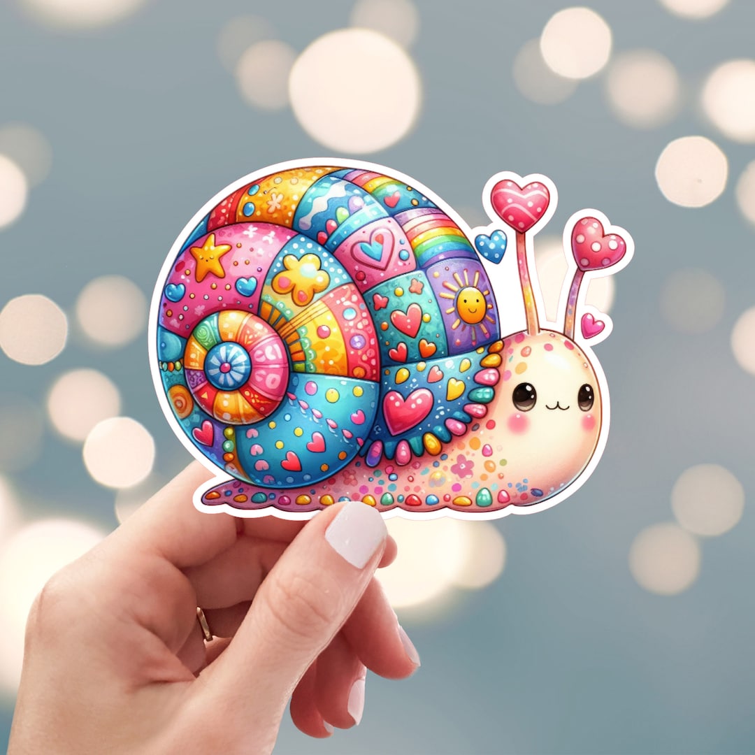 Snail Sticker, Kawai Snail Sticker, Seashell Sticker, Beach Quilt ...