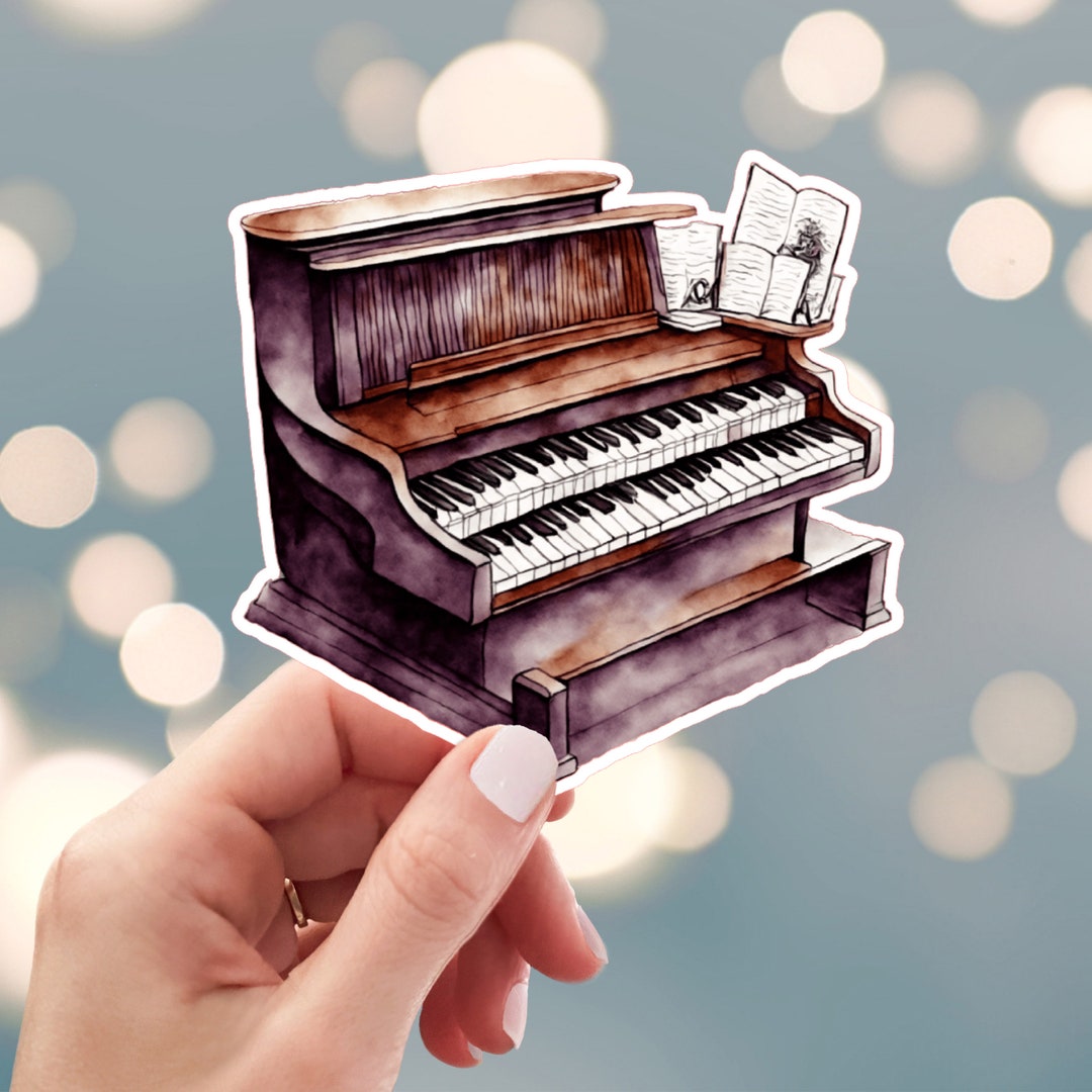 Vintage Piano Sticker, Piano Teacher Sticker, Learning Piano Sticker ...